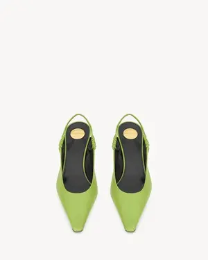 Saint Laurent Anne-marie Slingback Pumps With Stiletto Heel