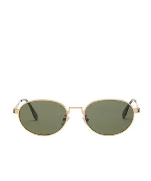 Fendi Oval-frame Metal Sunglasses - Green