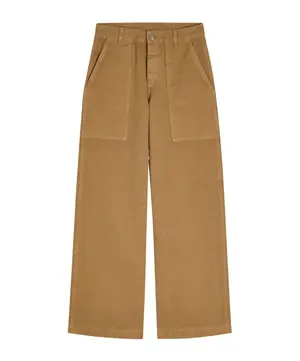 Moncler Wide-leg Canvas Trousers - Brown