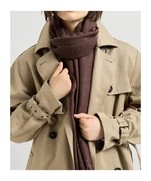 Brunello Cucinelli Cashmere And Silk Diamond Yarn Scarf