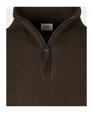 TOD'S Half-zip Ribbed Sweater