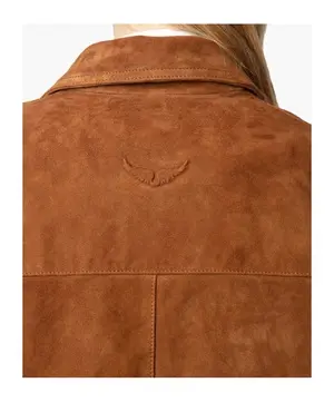 Zadig&Voltaire Lapel Long Sleeve Leather Jacket