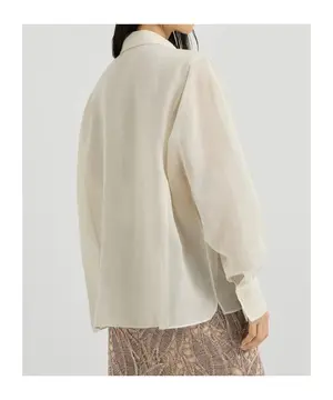 Brunello Cucinelli Linen And Cotton Organza Shirt