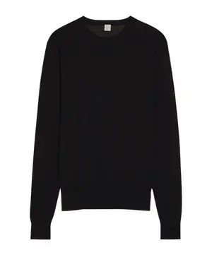 TOTEME Wool-blend Crew Neck Jumper - Black