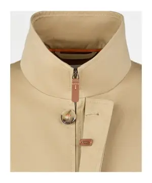 TOD'S High-neck Gabardine Trench Coat