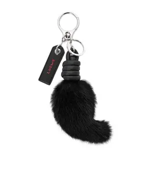 Loewe Lion Tail Charm In Mink And Calfskin