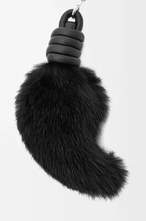 Loewe Lion Tail Charm In Mink And Calfskin