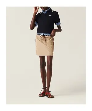 Miu Miu Technical Fabric Mini Skirt