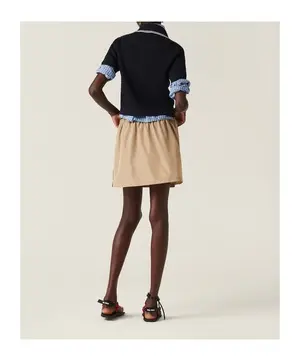 Miu Miu Technical Fabric Mini Skirt