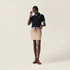 Miu Miu Technical Fabric Miniskirt