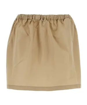 Miu Miu Technical Fabric Mini Skirt - Rope Ash