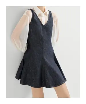Brunello Cucinelli Cotton Denim-effect Twill Mini Dress