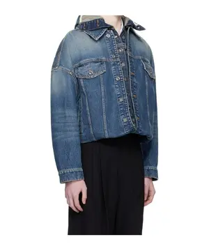 JEAN PAUL GAULTIER Denim Layered Jacket With Hood