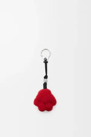 Loewe Paw Charm In Shearling And Calfskin