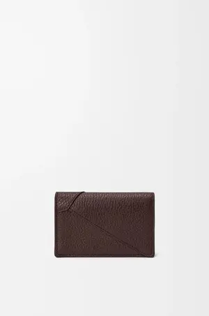Loewe Puzzle Business Cardholder In Supple Grained Calfskin
