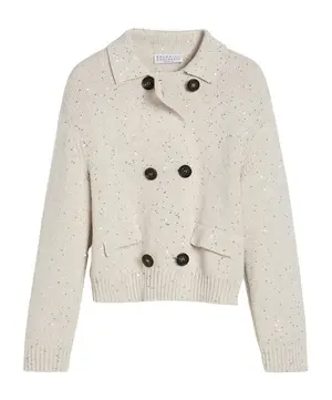 Brunello Cucinelli Double-breasted Cardigan - Oat