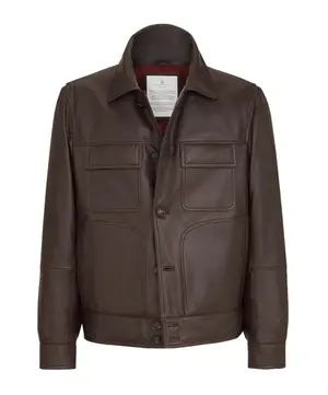 BRUNELLO CUCINELLI Nappa Leather Outerwear Jacket With Thermore Padding