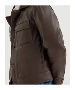 Brunello Cucinelli Nappa Leather Outerwear Jacket With Thermore Padding