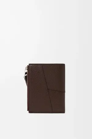 Loewe Puzzle Slim Compact Wallet In Supple Grained Calfskin