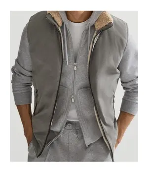 Brunello Cucinelli Waxed Techno-cotton Down Vest With Detachable Hood