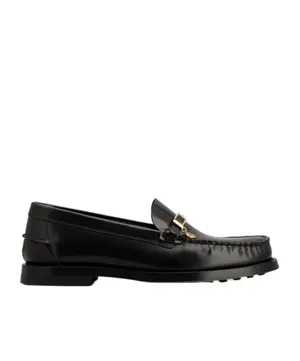 TOD'S Leather Loafers With Buckle Detail