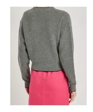 Chloé Logo Embroidered Wool And Cashmere-blend Jumper
