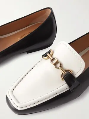 TOD'S Two-tone Leather Loafers With Gold Hardware