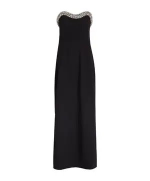Simkhai Riona Embellished Strapless Crepe Gown - Black