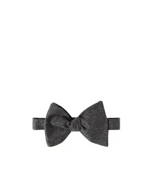 Brunello Cucinelli Cashmere And Silk Lightweight Flannel Bow Tie - Black