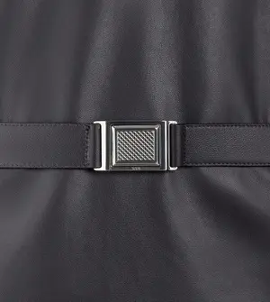TOD'S Belted Leather Mini Dress