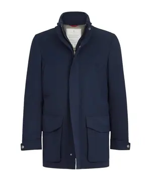 Brunello Cucinelli Water-resistant Microfiber Parka With Thermore Padding And Packable Hood