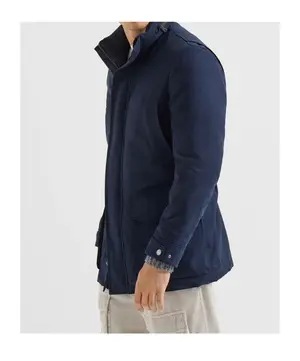 Brunello Cucinelli Water-resistant Microfiber Parka With Thermore Padding And Packable Hood