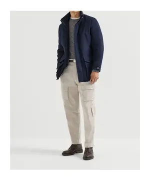 Brunello Cucinelli Water-resistant Microfiber Parka With Thermore Padding And Packable Hood
