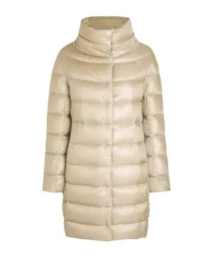 Herno Quilted Shell Coat - Nude