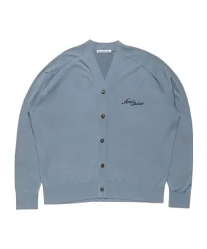 Acne Studios Silk V-neck Cardigan - Blue