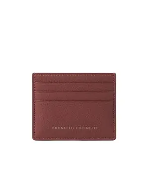 Brunello Cucinelli Leather Card Holder - Red