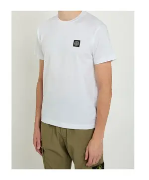 Stone Island Logo-appliquéd Cotton T-shirt
