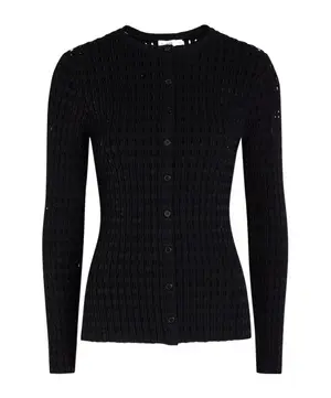Simkhai Mabel Textured Cut-out Knit Top