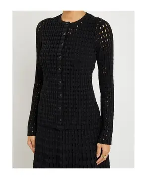 Simkhai Mabel Textured Cut-out Knit Top