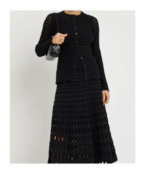 Simkhai Mabel Textured Cut-out Knit Top