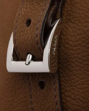 Prada Nubuck Leather Shoulder Bag - Cocoa Brown