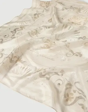 Brunello Cucinelli Patterned Silk Scarf