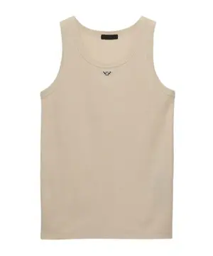 Prada Cotton Tank Top - Limestone