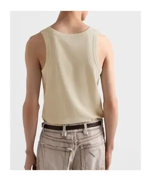 Prada Cotton Tank Top - Limestone