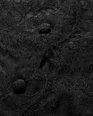 Saint Laurent Long Sleeve Lace Dress
