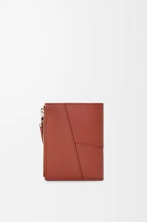 Loewe Puzzle Slim Compact Wallet In Classic Calfskin