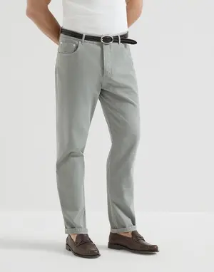 Brunello Cucinelli Garment-dyed Twisted Cotton Gabardine Trousers