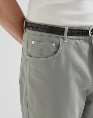 Brunello Cucinelli Garment-dyed Twisted Cotton Gabardine Trousers