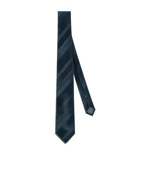 Brunello Cucinelli Regimental-stripe Silk Tie - Black