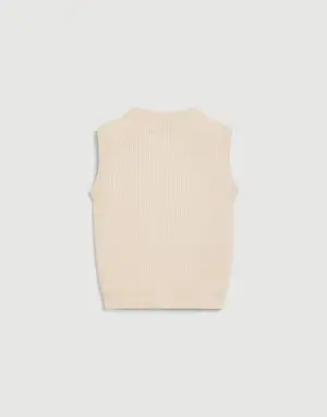 Brunello Cucinelli Sparkling Cashmere English Rib Sweater Vest